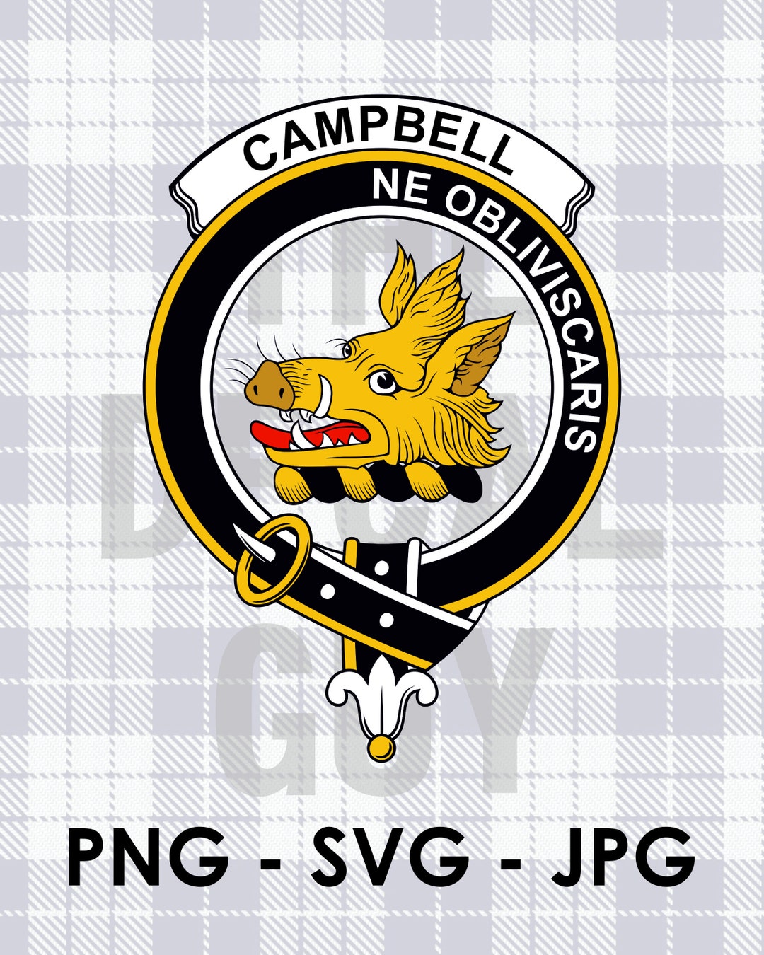 Campbell Scottish Clan Crest Badge (PNG SVG JPG) - Etsy
