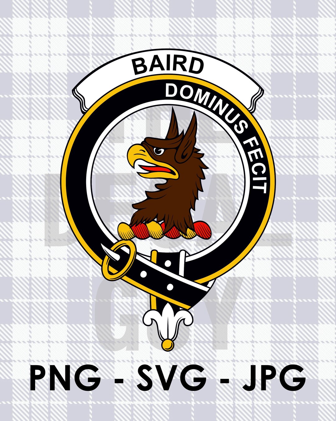 Baird Scottish Clan Crest Badge: SVG, PNG, JPG for Crafts - Etsy