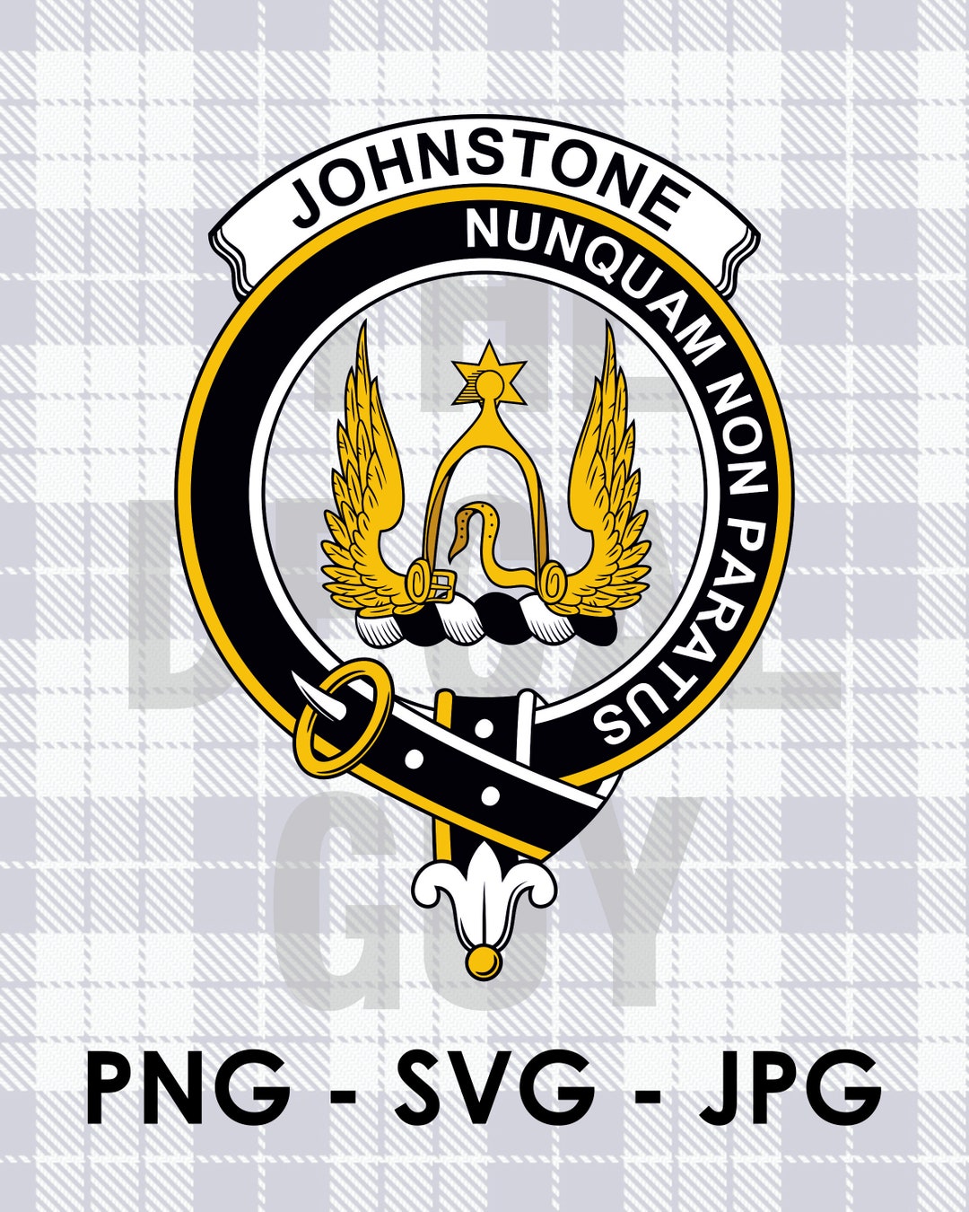 Johnstone Scottish Clan Crest Badge: SVG, PNG, JPG for Crafts - Etsy