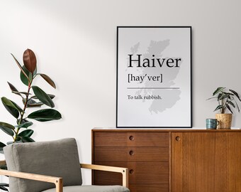 Ya Wee Smasher Scots UNFRAMED PRINT Room Art Decor Home Minimalist ...