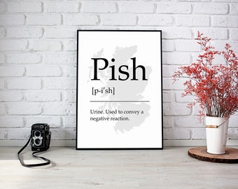 Ya Wee Smasher Scots UNFRAMED PRINT Room Art Decor Home Minimalist ...