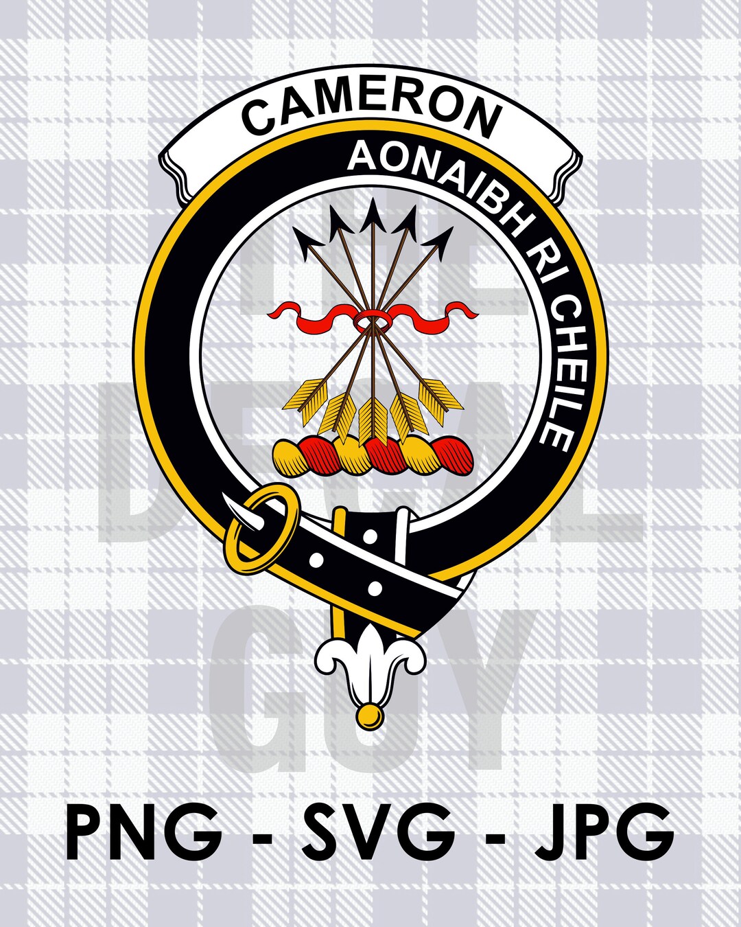 Cameron Scottish Clan Crest Badge: Vinyl Cutting, Sublimation, Laser ...