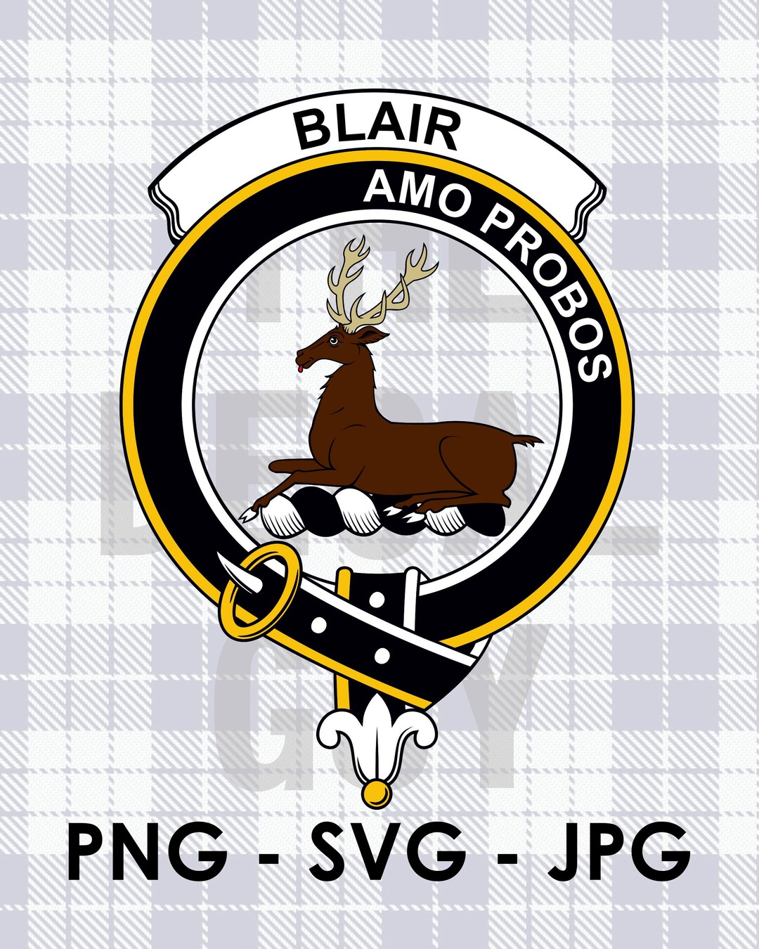 Blair Scottish Clan Crest Blair Scotland PNG SVG JPG Scottish Clans ...