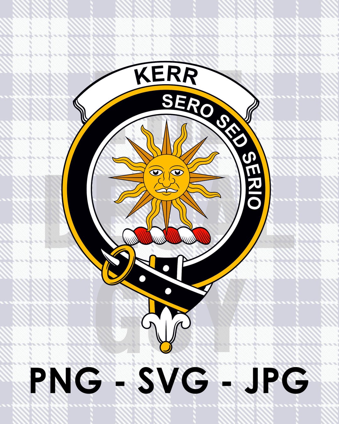 Kerr Scottish Clan Crest Scotland PNG SVG JPG Scottish Clans Clan Badge ...