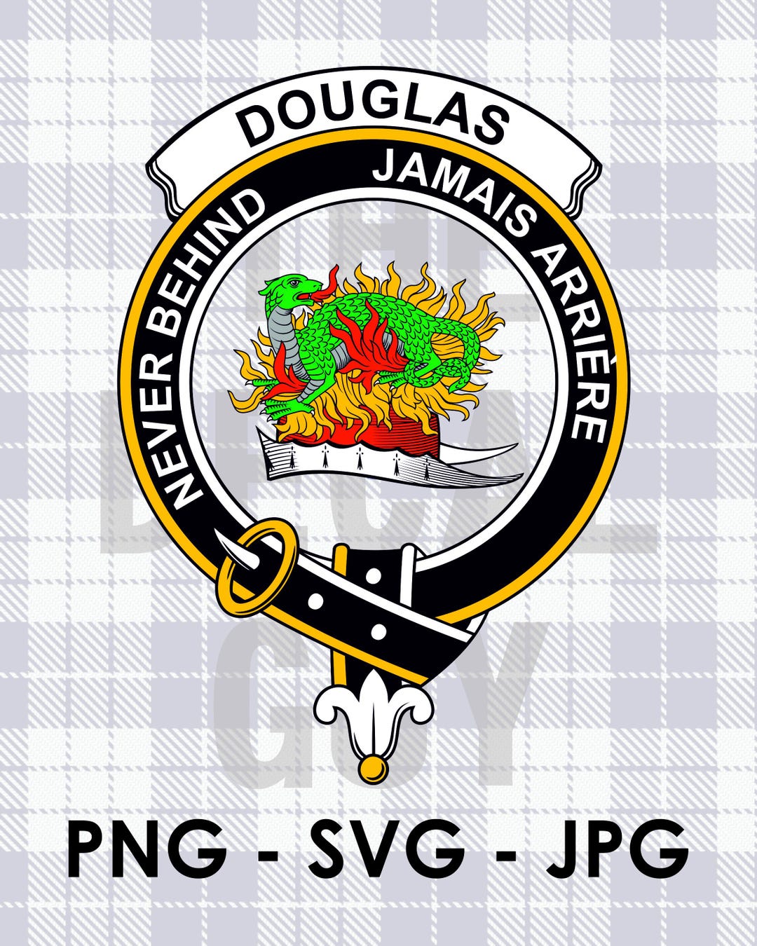 Douglas Clan Crest: Scottish Badge for Vinyl, Sublimation, Laser (PNG ...