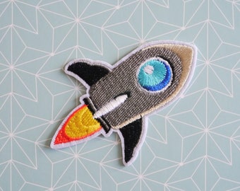 Patch fusée rose Rocket Iron on Patch Ecusson galaxie | Etsy