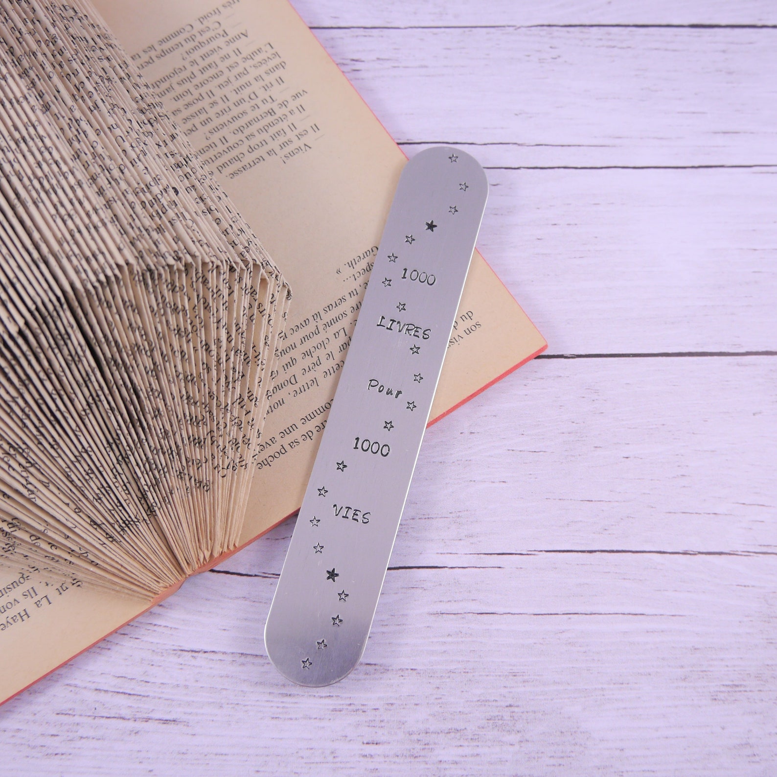 Hand-engraved Metal Bookmarks - 1000 Books for 1000 Lives - Star ...