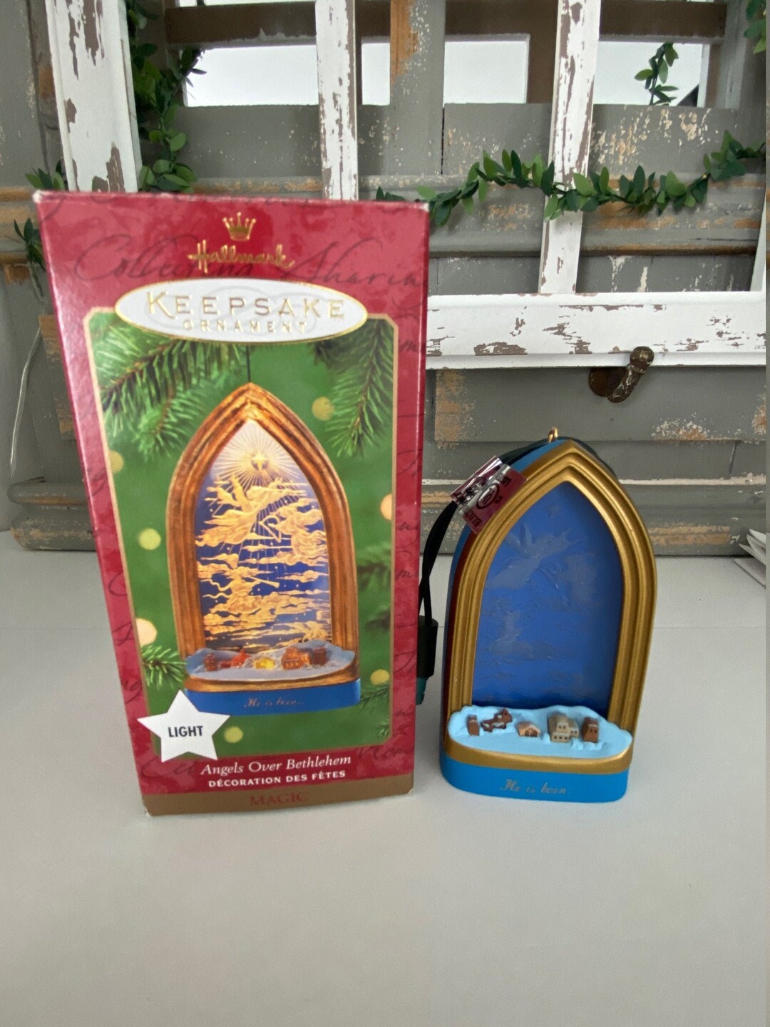 Angels Over Bethlehem Hallmark Keepsake Ornament Magic Light 2000 - Etsy