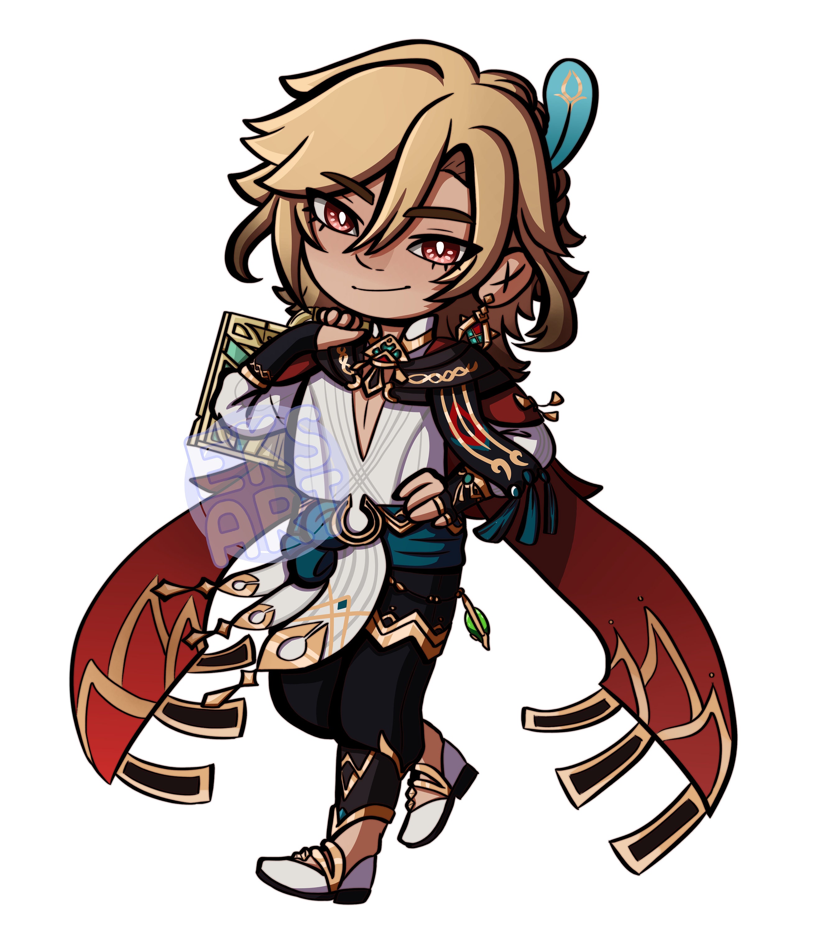 Genshin Impact Kaveh Chibi Sticker - Etsy Ireland