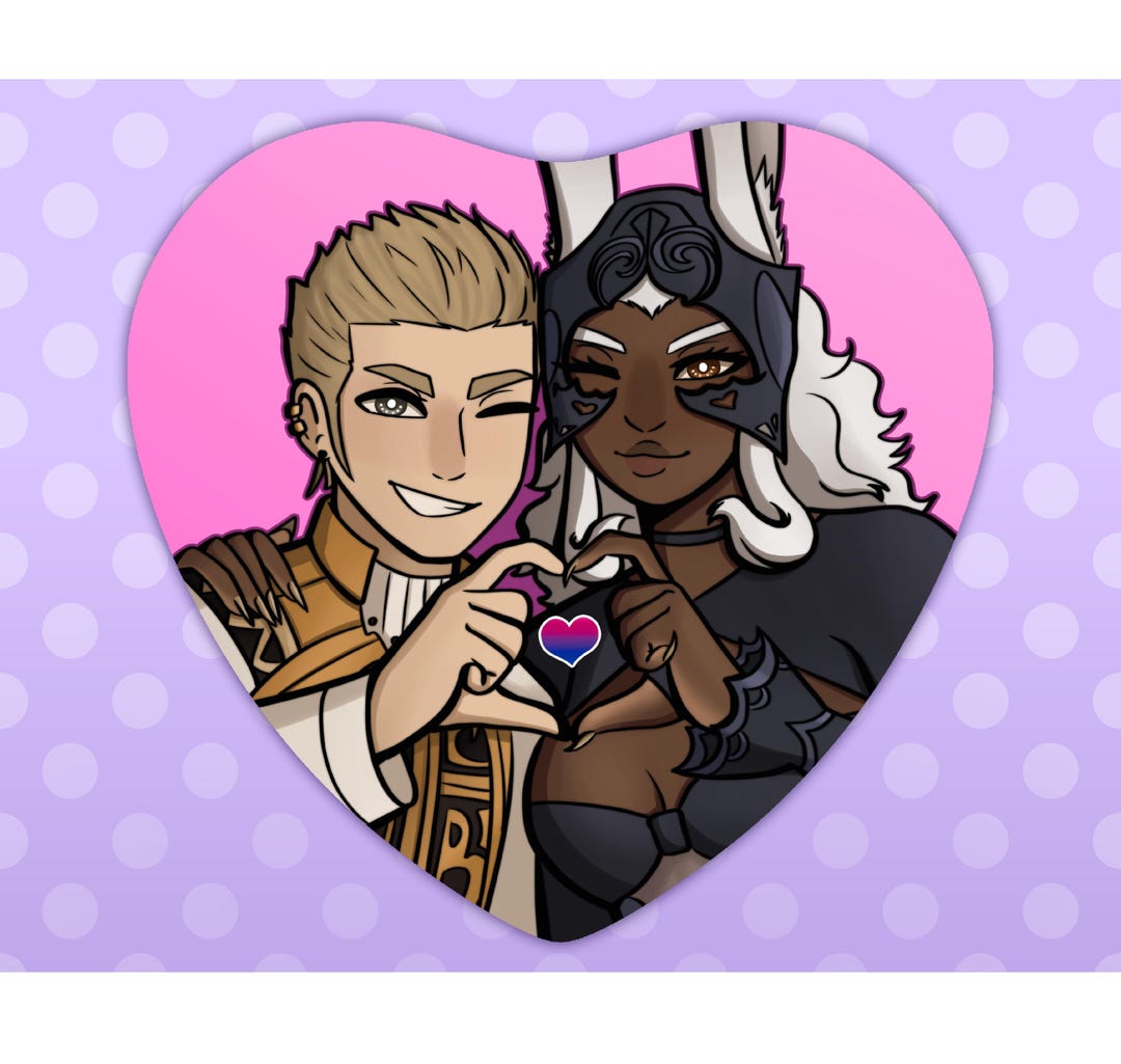 Fran and Balthier Bicons Button - Etsy