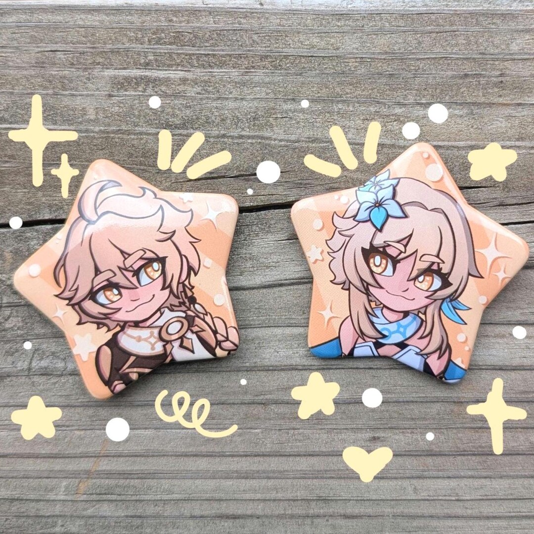 Aether and Lumine Star Shaped Buttons - Etsy