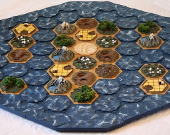 Custom 3D Print, Magnetic Game Board for Settlers of Catan - Etsy