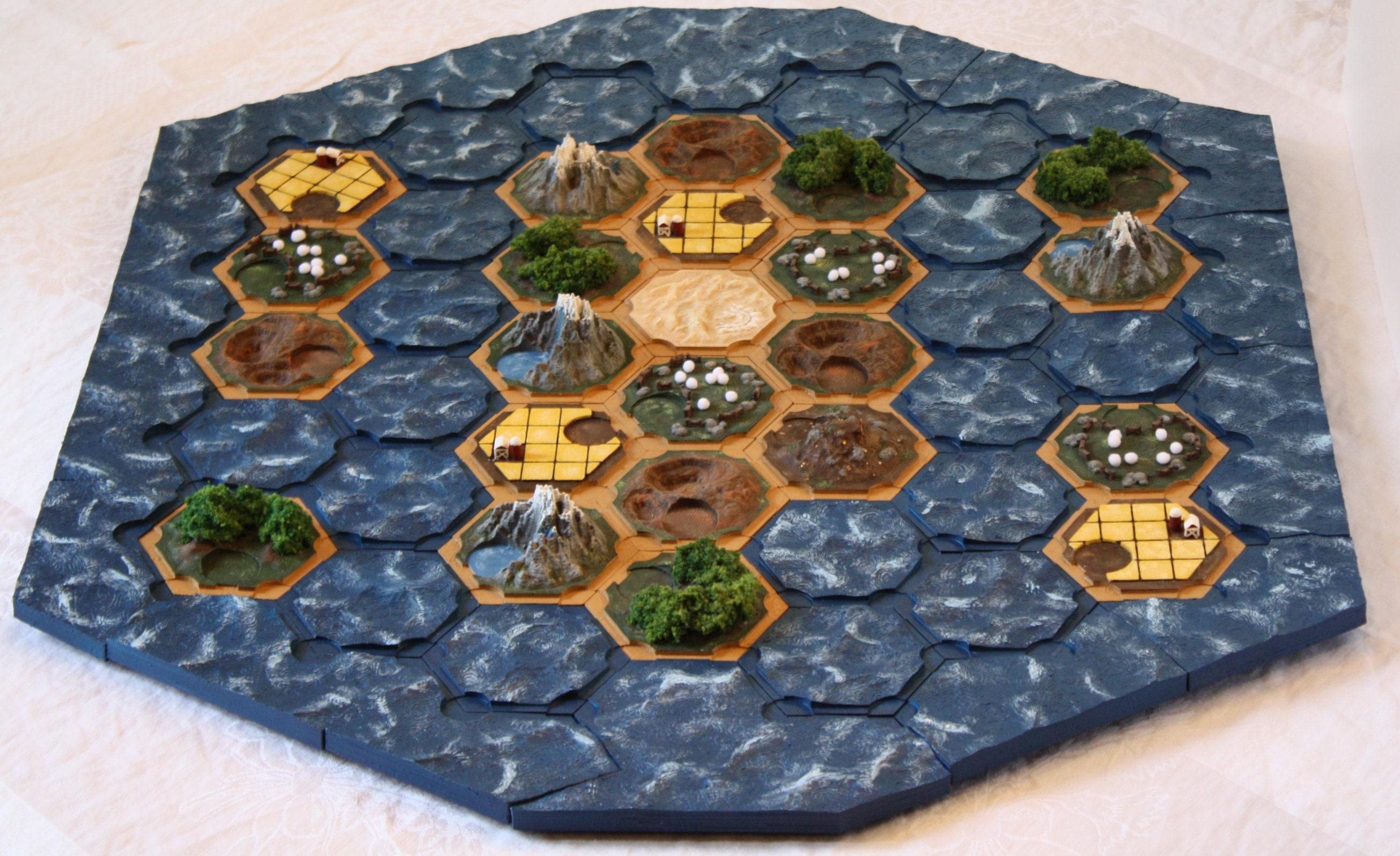 3D Print STL Files for the 3d, Magnetic Game Board Seafarers Expansion ...