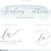 Dusty Blue Logo Design Watercolor Beautiful Logo Watermark | Etsy