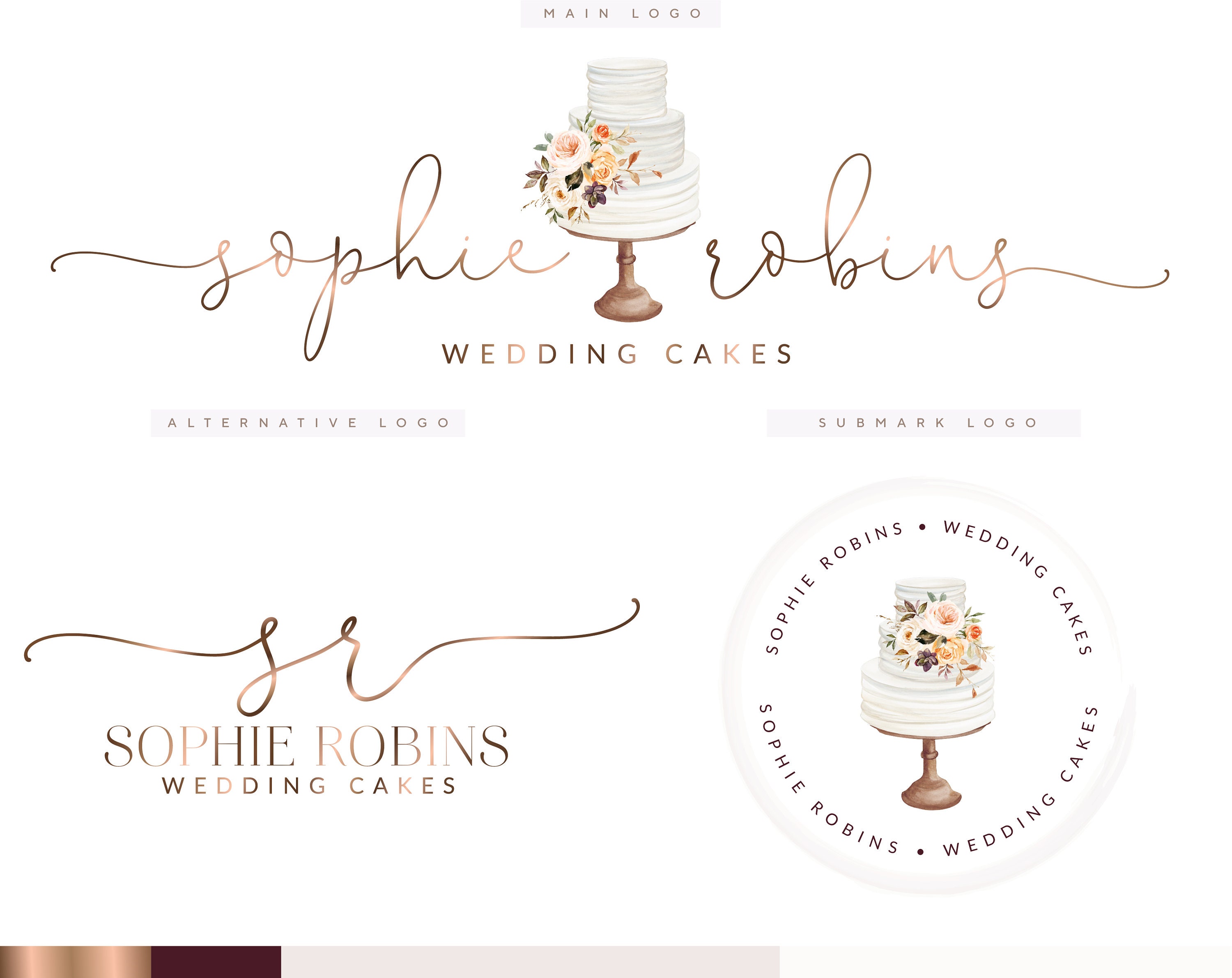 Wedding Cake Logo Designer Logo Cakery Bakery Logo Cake - Etsy Canada