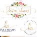 Floral Wedding Logo Gold Greenery Logo Gold Botanical Logo - Etsy
