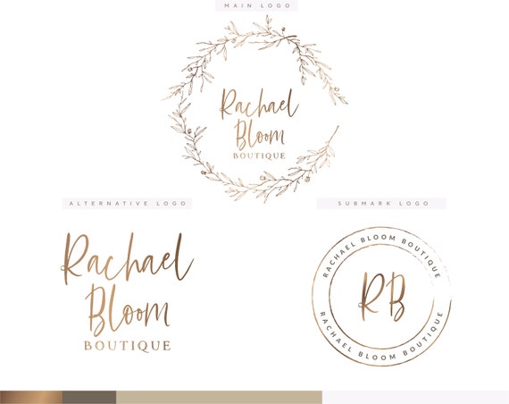 Rustic Logo Design Florist Logo Botanical Logo Botanical | Etsy