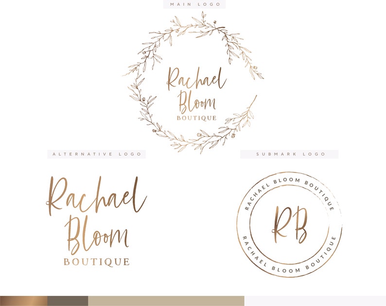 Rustic Logo Design Florist Logo Botanical Logo Botanical | Etsy