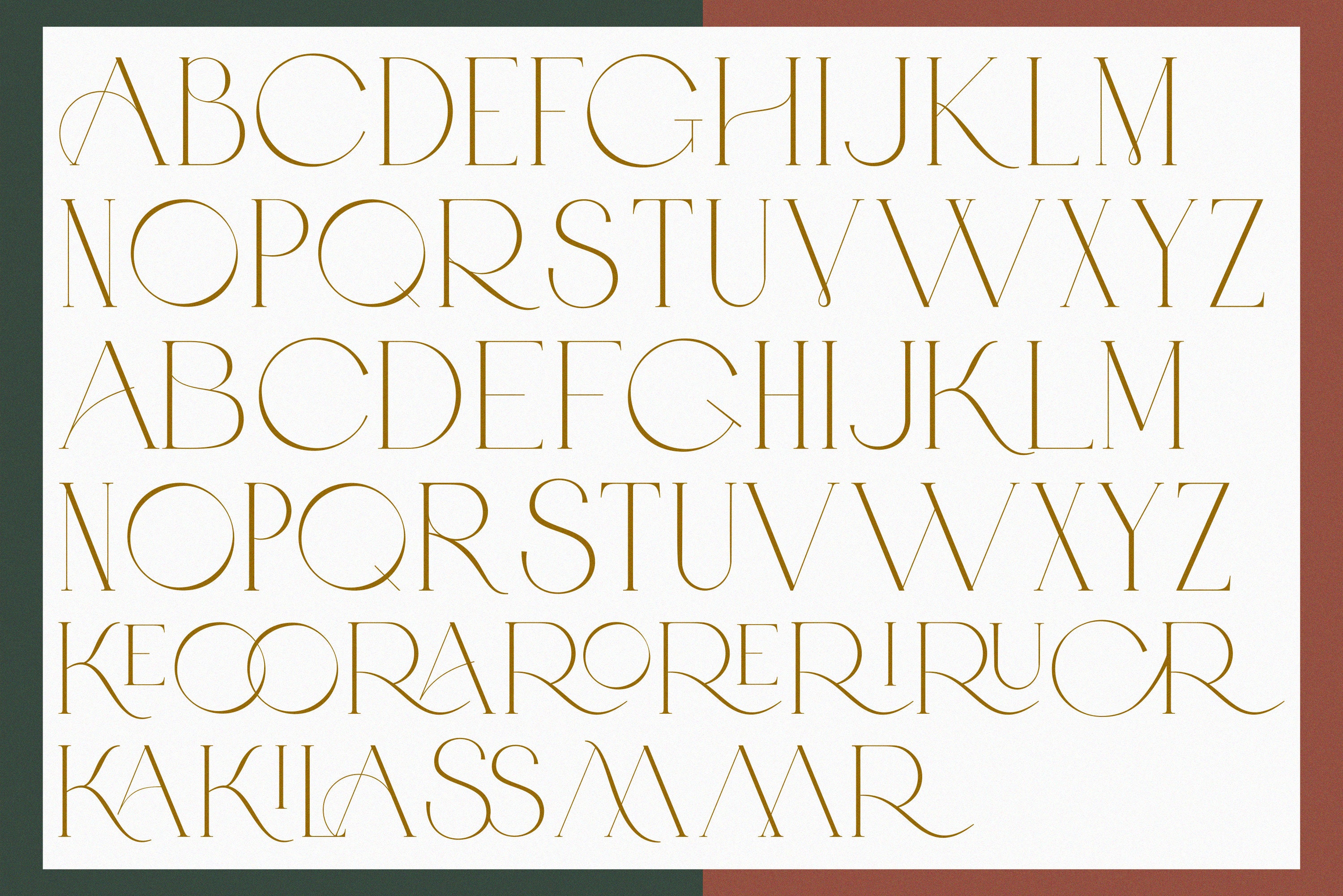 Modern Schreefloos lettertype Kalligrafielettertype | Etsy