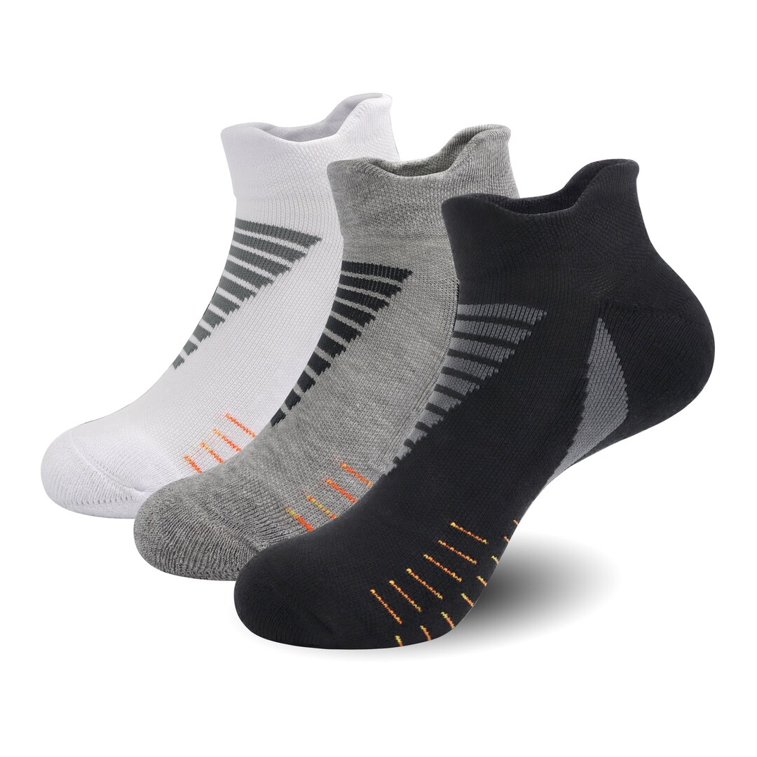 Low Cut Performance Cotton Bamboo Socks Padding Athletic Cushion ...