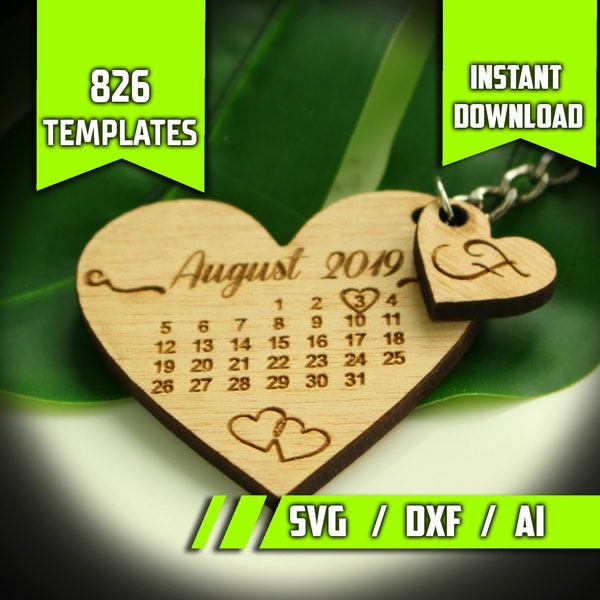 Calendar Keychain - Etsy