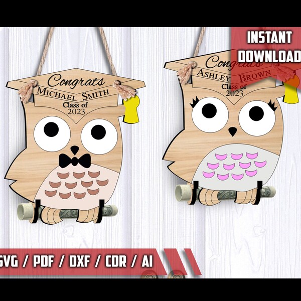 Graduation Owl Card Svg - Etsy