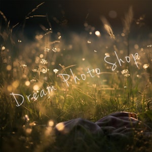 Realistic Fantasy Photography, Dream, Luminous Grassy Background, Large ...