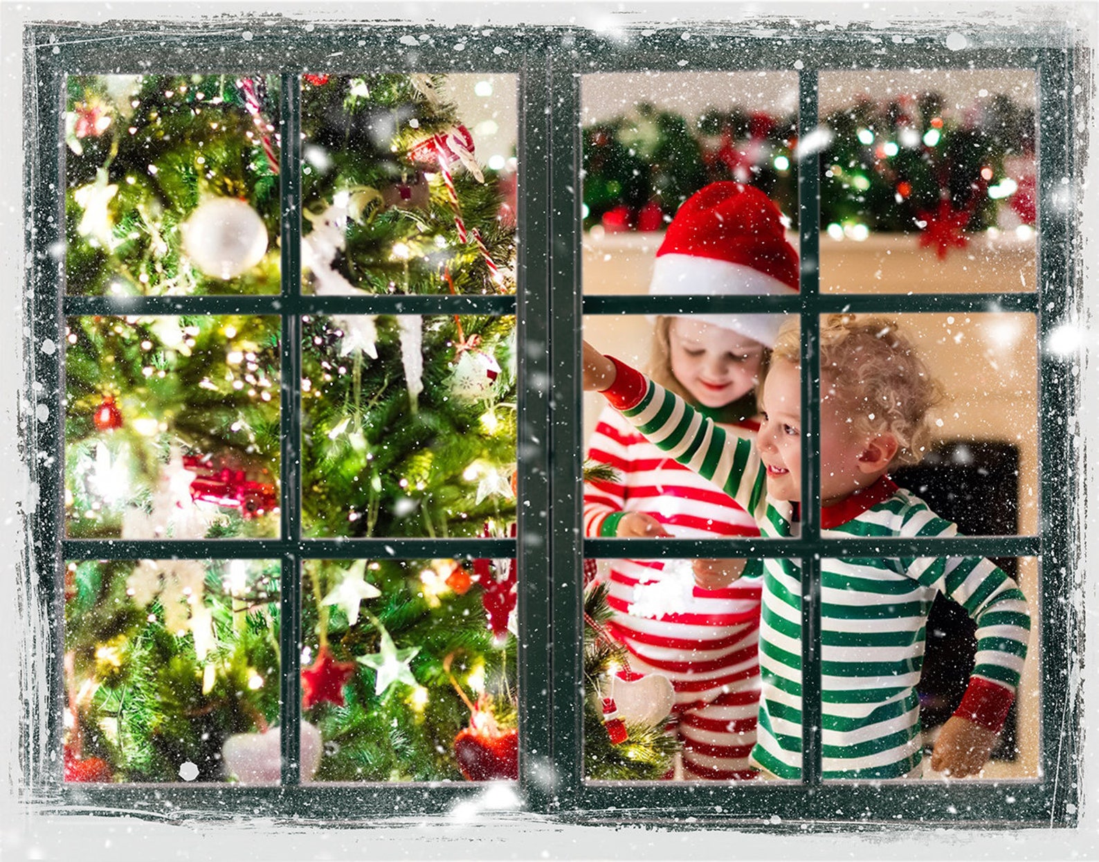 Snowy Window Overlay PNG Photoshop Overlay Fantasy Magic - Etsy