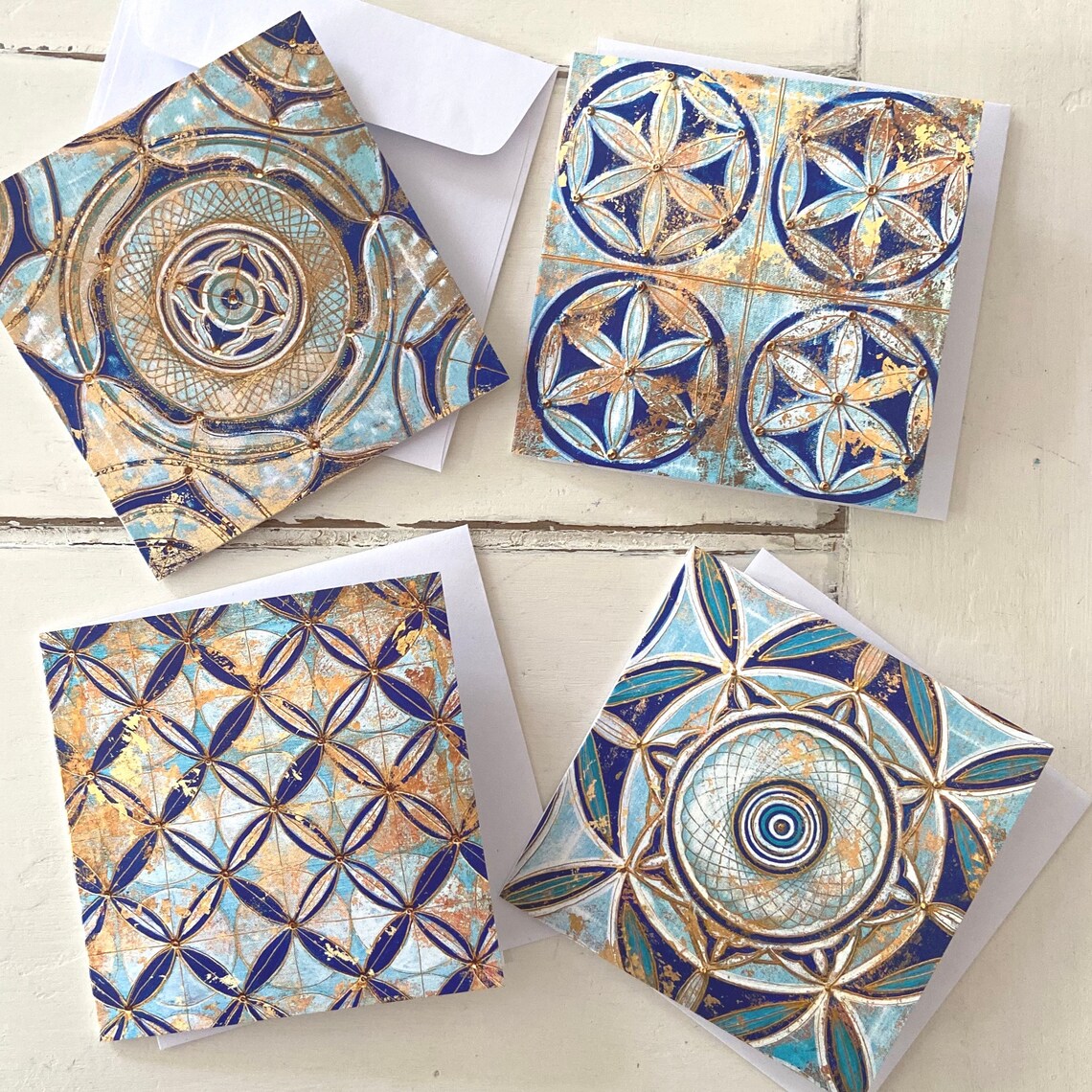 The Mediterranean Greeting Cards Set of 4 Grußkarten Set - Etsy