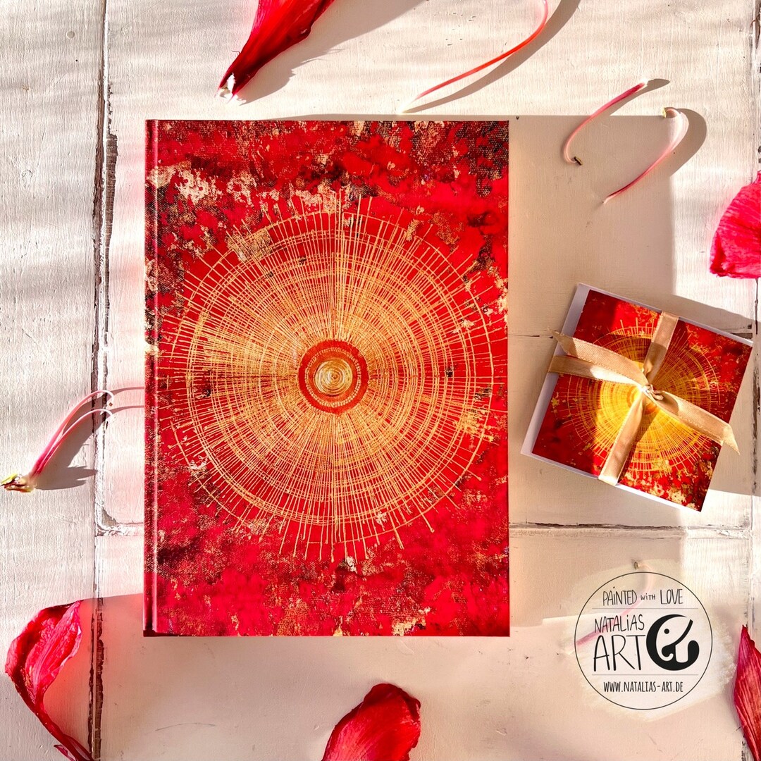 The Sun Bundle DIN A4 Soft Touch Cover Notebook With Card, Notebook ...