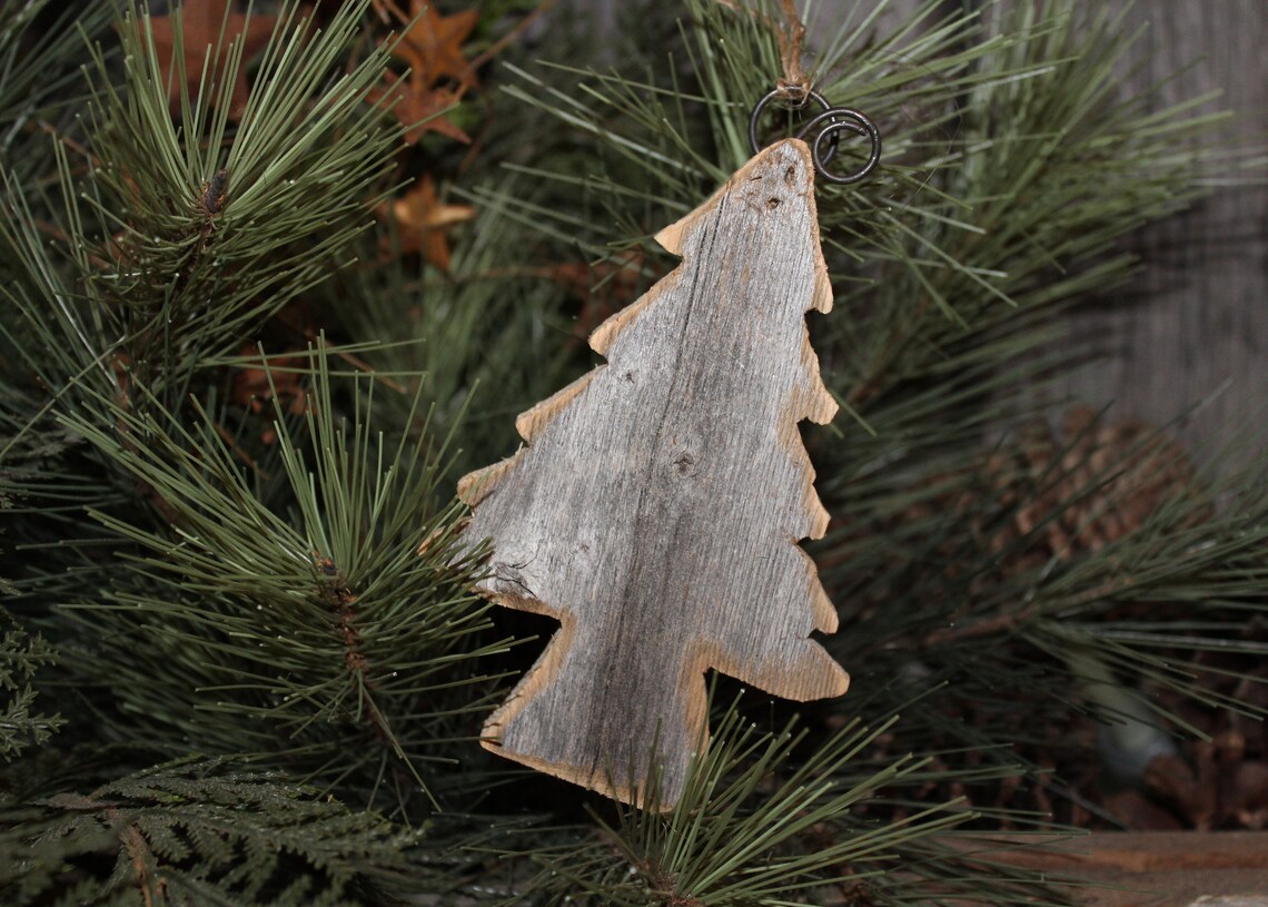 Primitive Pine Tree Ornament Rustic Wood Pine Tree Modern | Etsy