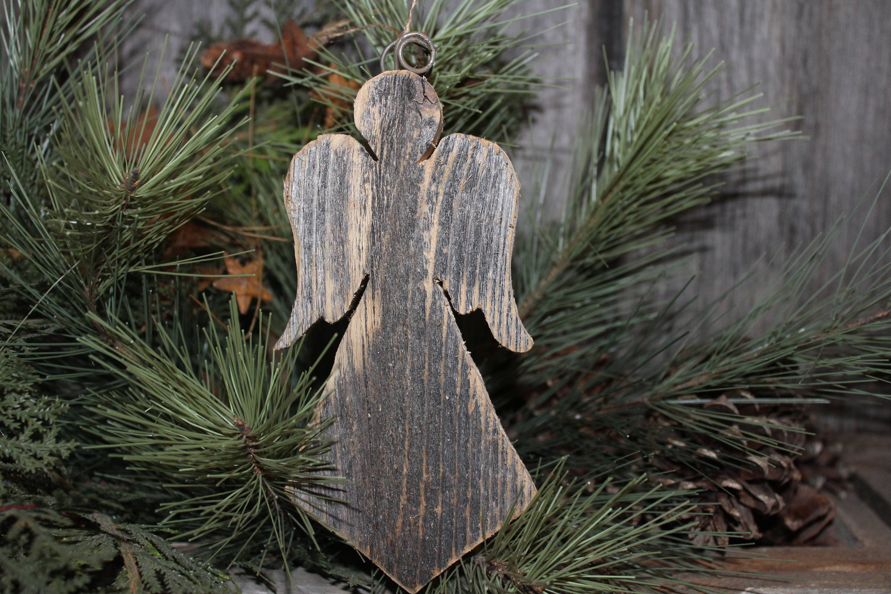 Primitive Wood Angel-rustic Wood Angel-farmhouse Angel-modern Country ...