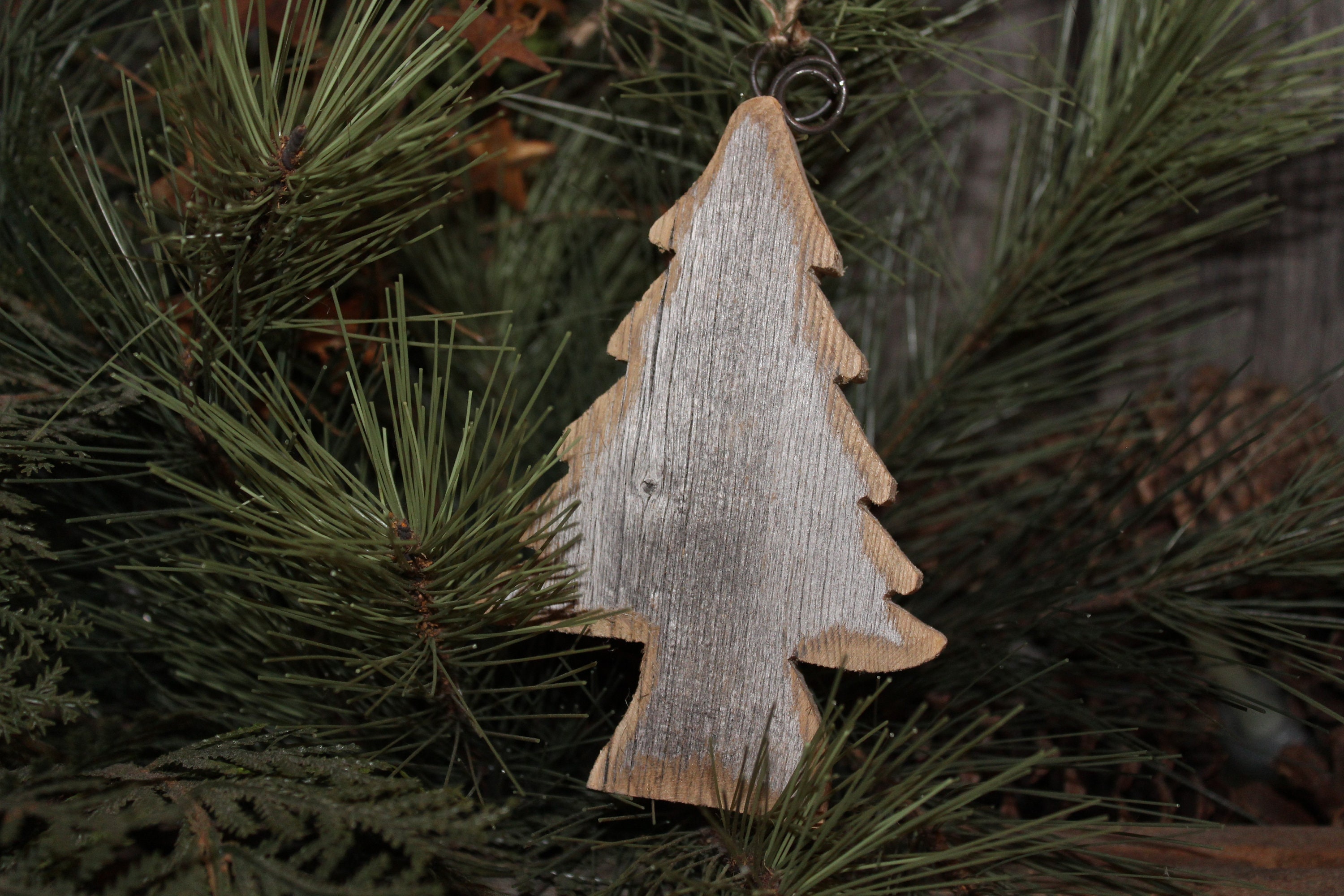 Primitive Pine Tree Ornament Rustic Wood Pine Tree Modern - Etsy