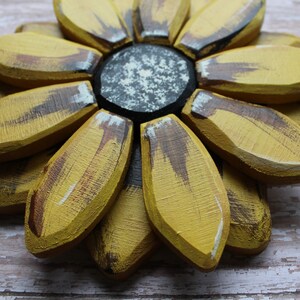 Wood Sunflower-farmhouse Wood Flower-modern Country Flower-primitive ...
