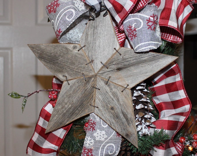 Rustic Star Tree Topper-primitive Star-christmas Star-modern Country ...