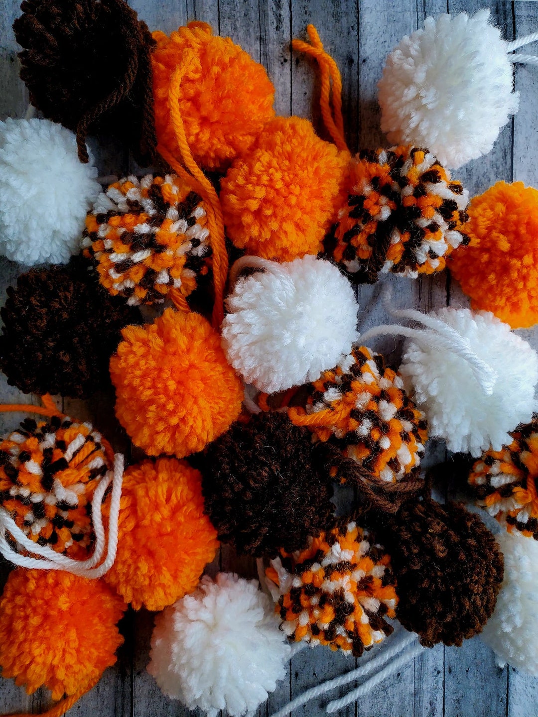 Pom Pom-set of 6- Candy Corn Pom-custom Color POM-2 Inch Pom Pom-craft ...