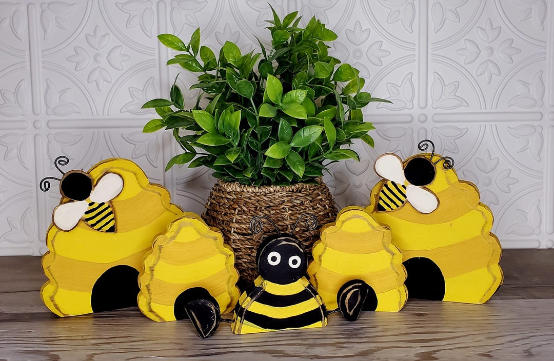 Wood Bee-bee Tier Tray Decor-bumble Bee Decor-honey Bee-bee Hive-modern ...