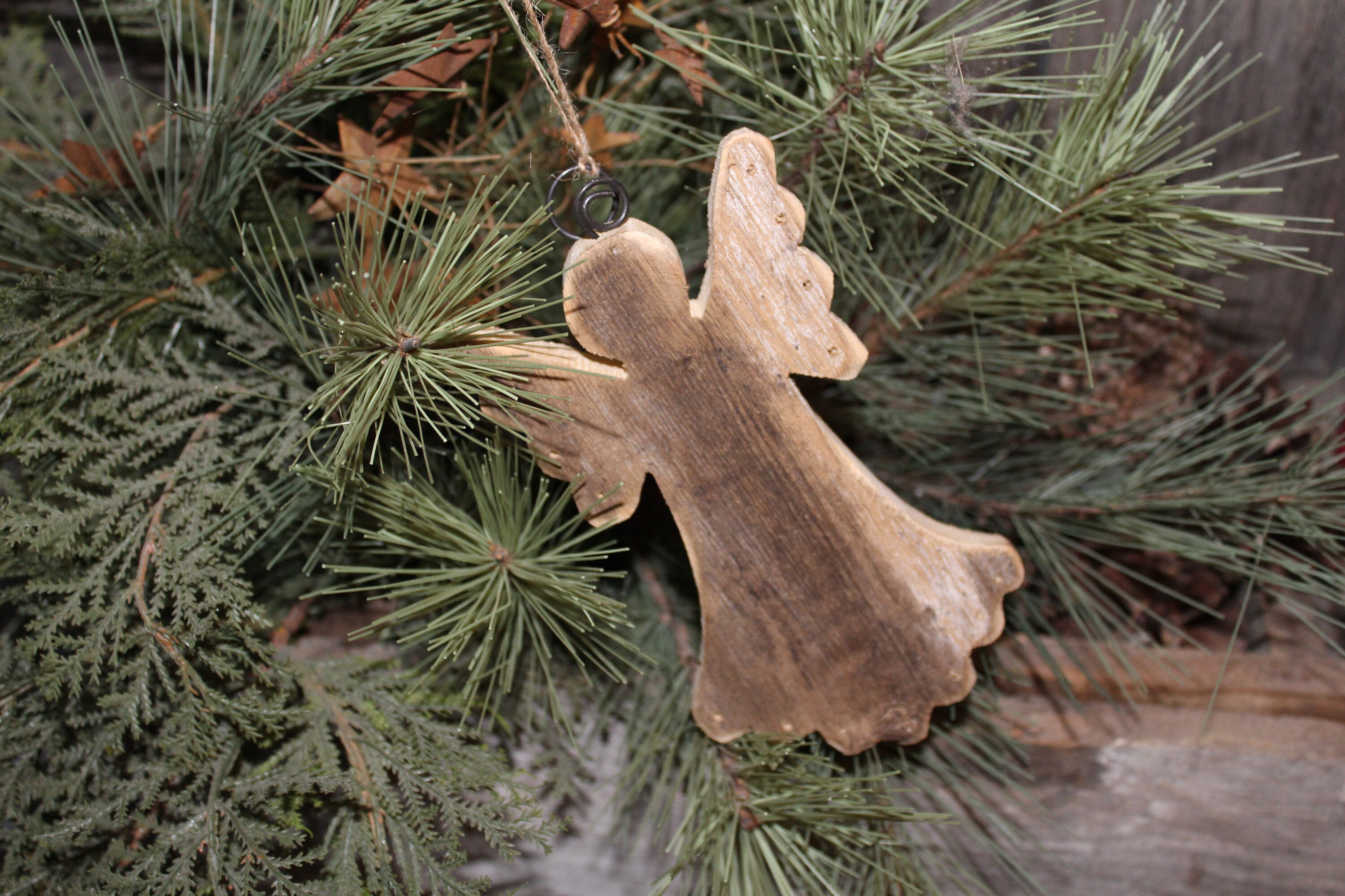 Primitive Wood Angel Ornament Rustic Wood Angel Farmhouse - Etsy Canada