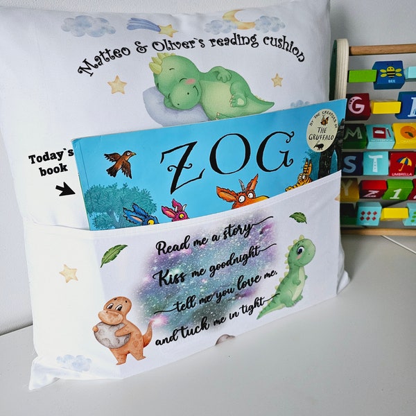 Personalised Book Cushion Cover - Etsy UK