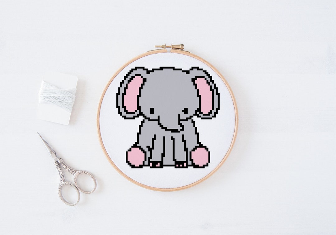 Mini Elephant, Cross Stitch Pattern, Digital Download, Animal Cross ...