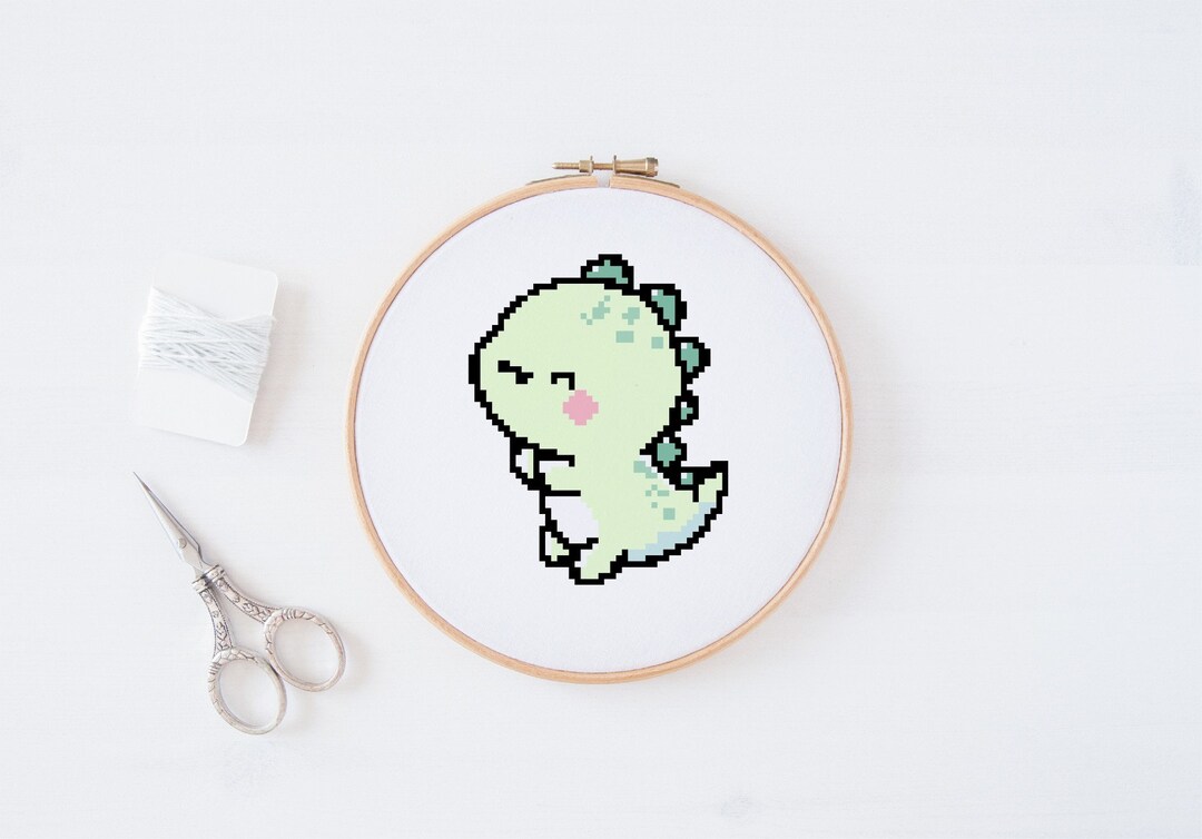 Mini Dino, Cross Stitch Pattern, Digital Download, Mushroom Cross ...