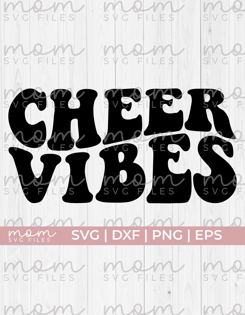 Cheer Vibes Svg Wavy Text Svg Retro Svg Cheer Mode on Svg - Etsy New ...