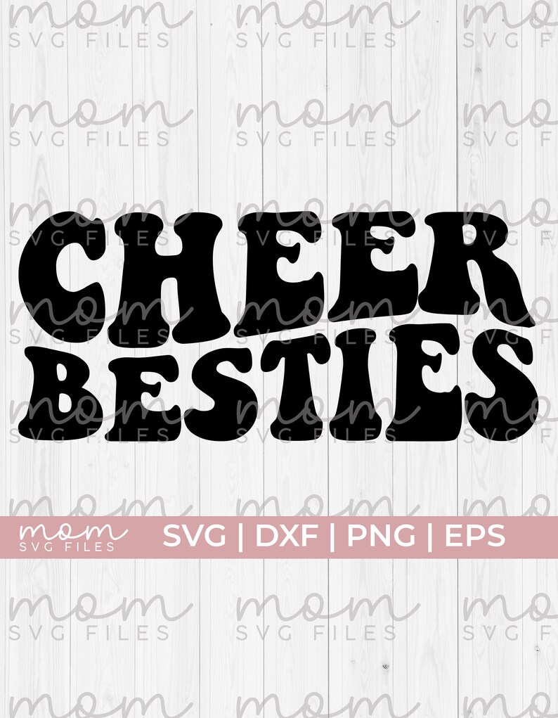 Cheer Besties Svg Cheer Vibes Svg Wavy Text Svg Cheer - Etsy