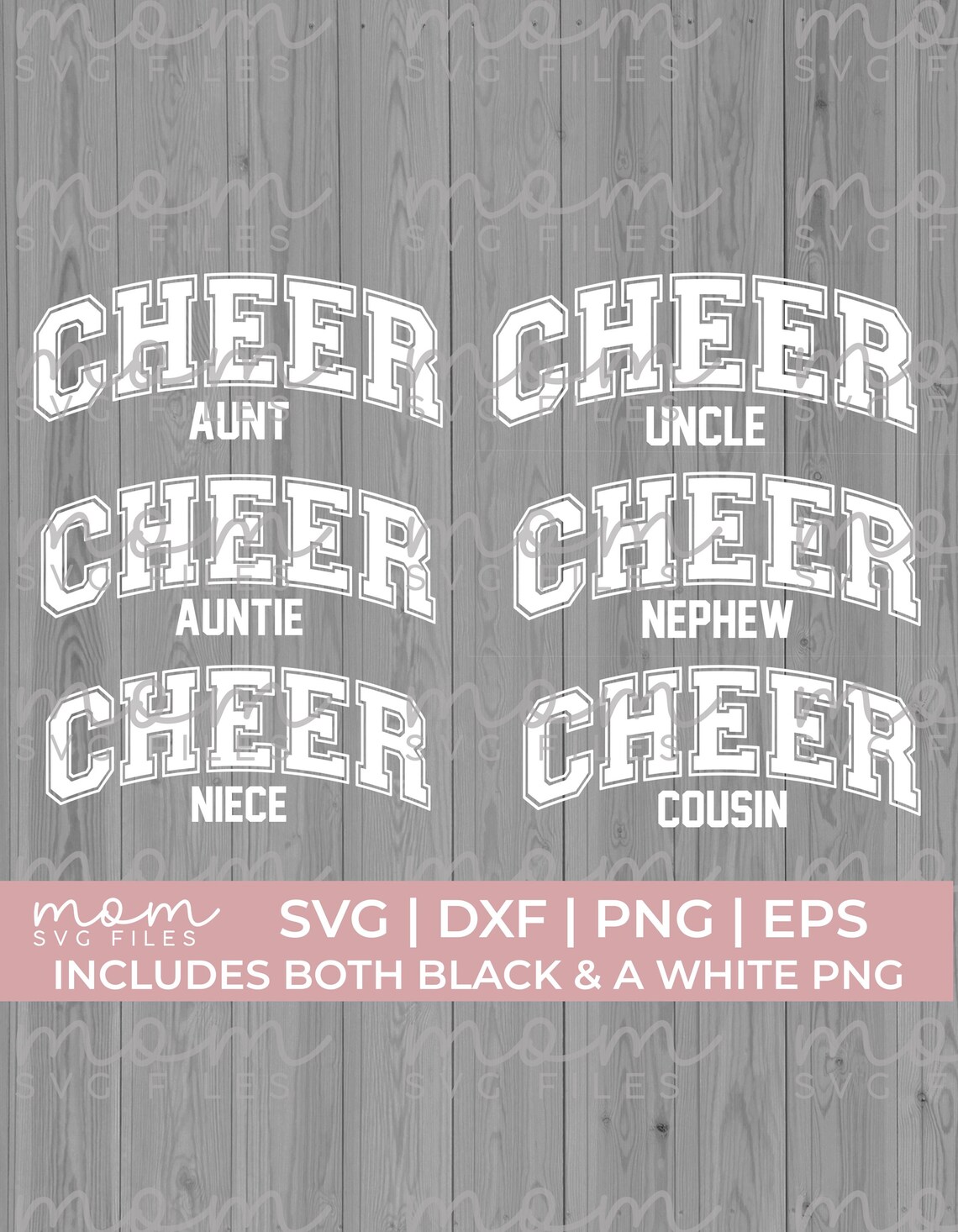 Cheer Aunt Svg Png, Cheer Auntie Svg Png, Cheer Uncle Svg Png, Cheer ...