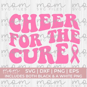 Cheer for the Cure Svg, Cheer Svg, Breast Cancer Svg, Ribbon Svg, Pink ...