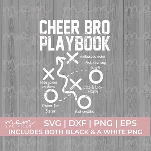 Cheer Bro Svg Png, Cheer Bro Playbook Svg Png, Cheer Brother Svg Png ...