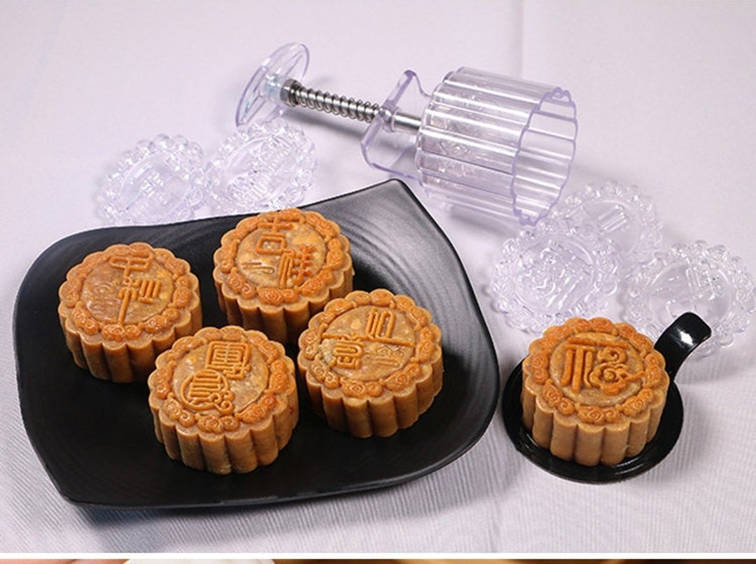 Mooncake Mold - Chinese Cake Mold - Mid-autumn Festival Blessings ...