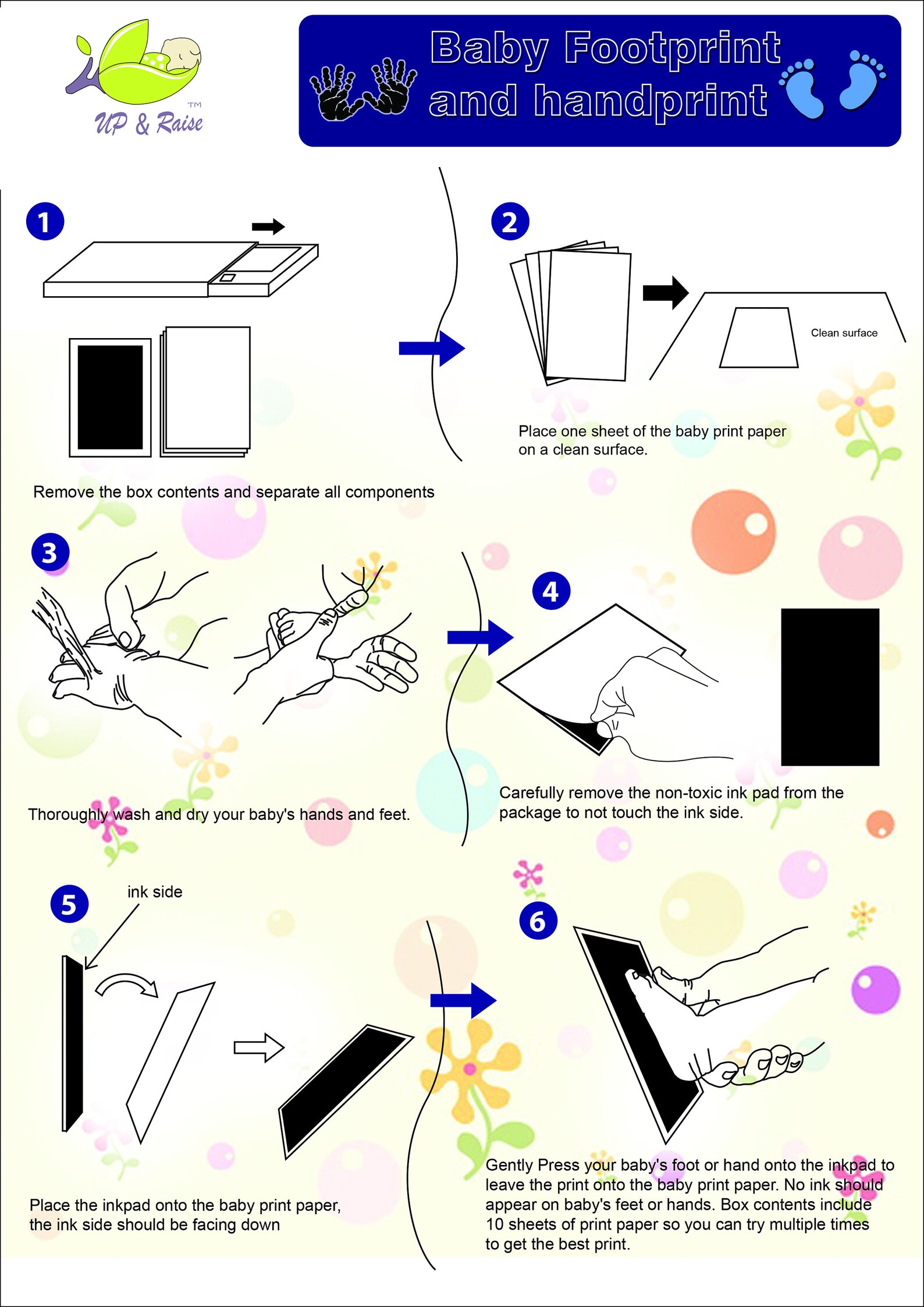 Mess-free Ink Baby Footprint & Handprint Picture Frame Kit - Etsy