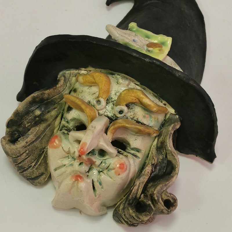 Hand Painted Witch Face - Etsy