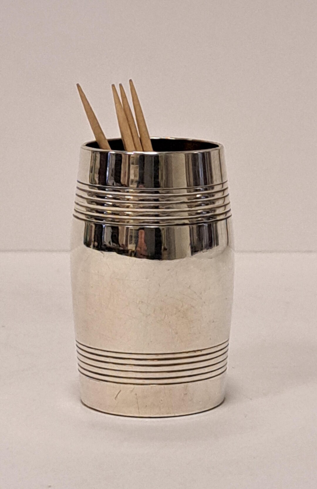 Vintage Sterling Silver Toothpick Holder , Solid Sterling Silver - Etsy